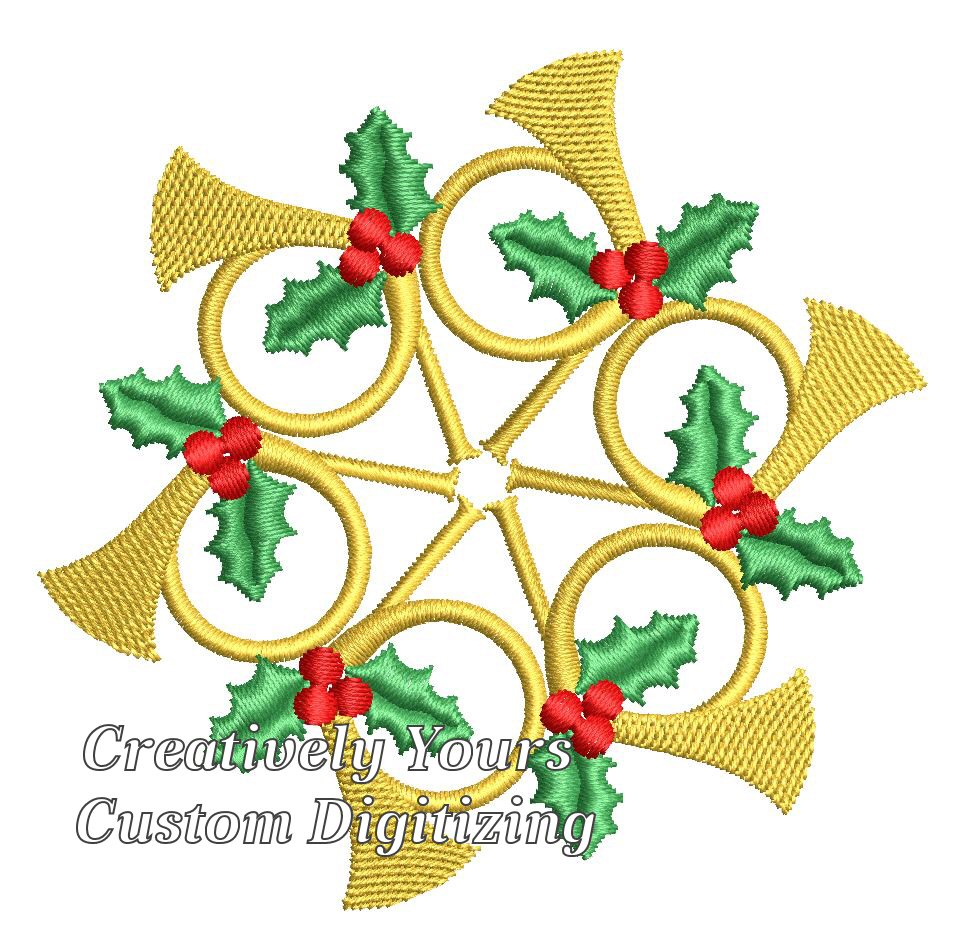 Musical Snowflakes 4x4